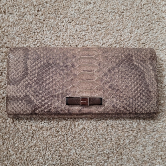 Furla | Bags | Furla Snakeskin Long Bifold Wallet | Poshmark